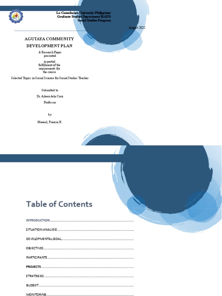 Agutaya Development Plan | PDF | Health Care | Sanitation