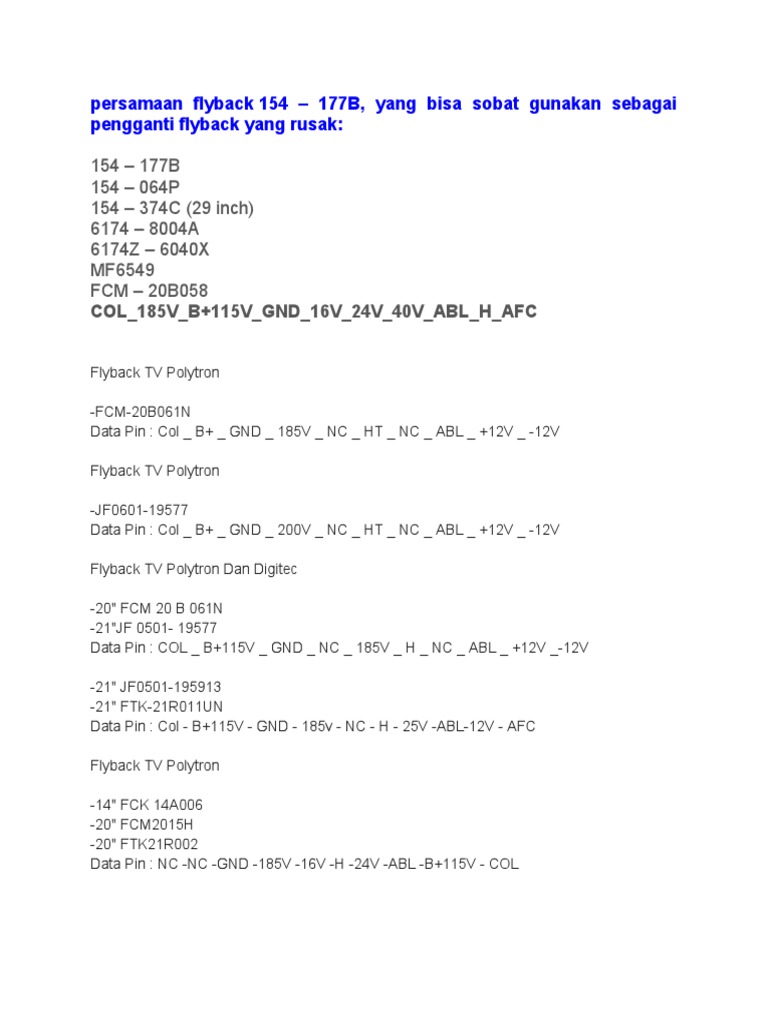 Persamaan Flyback | PDF