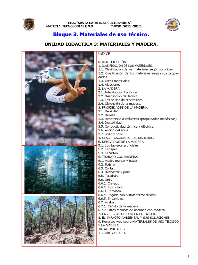 Propiedades y Clasificación de la Madera | PDF | Papel | Madera