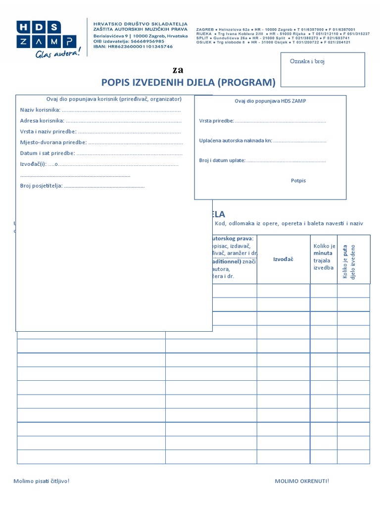 Popis Izvedenih Djela-Novi | PDF