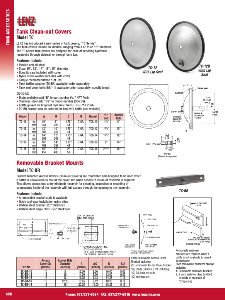 Tank Clean-Out Covers and Removable Bracket Mounts: A Guide to LENZ's ...