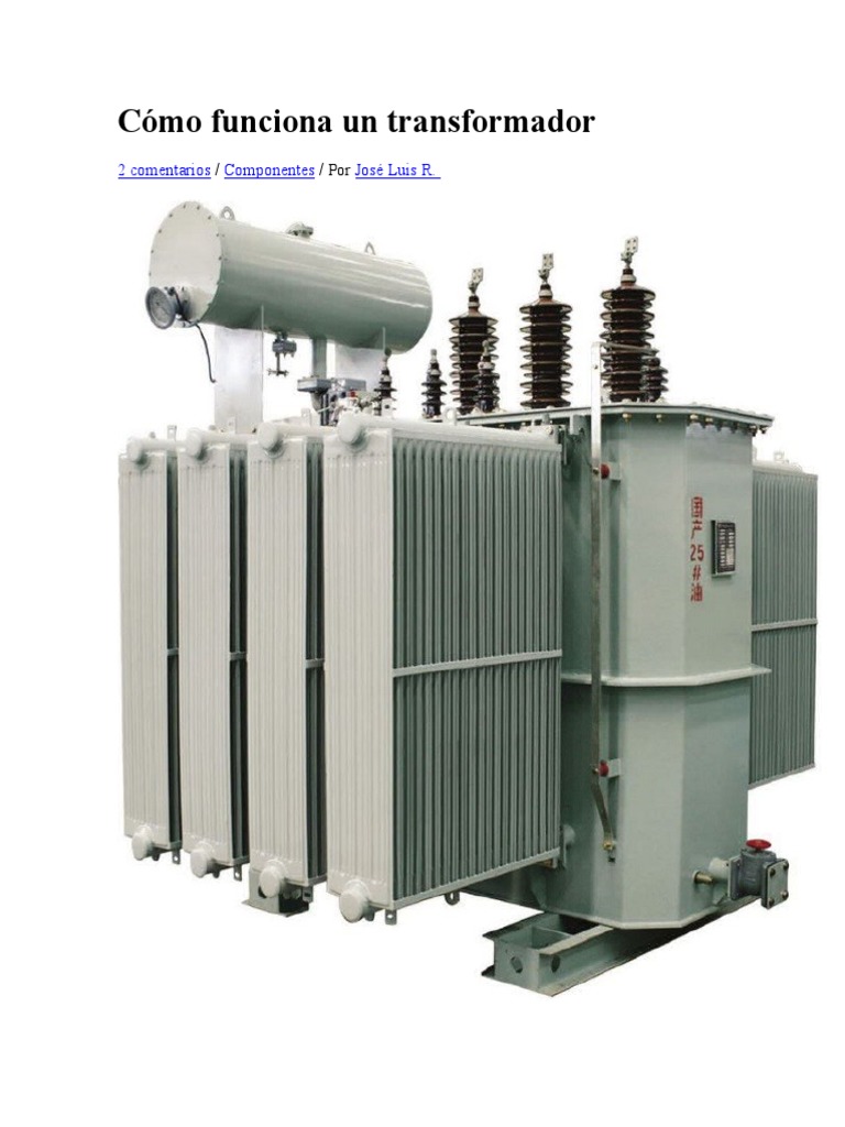 Cómo Funciona Un Transformador | PDF | Transformador | Inductor