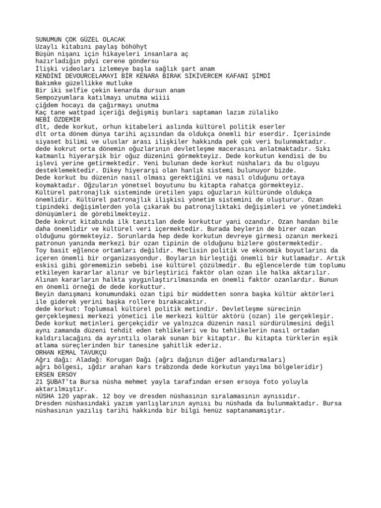 Dede Korkut Sempozyumu | PDF