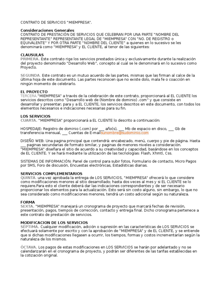 Modelo Contrato | PDF