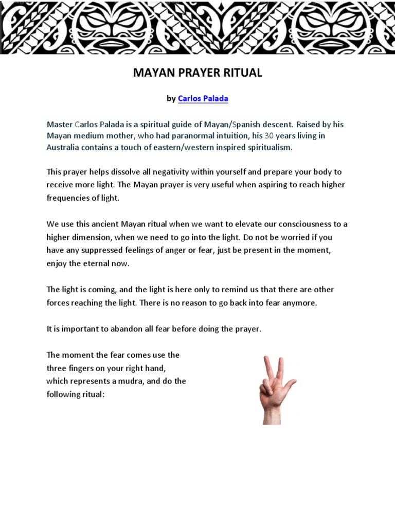 Mayan Prayer Ritual | PDF | Hand | Prayer