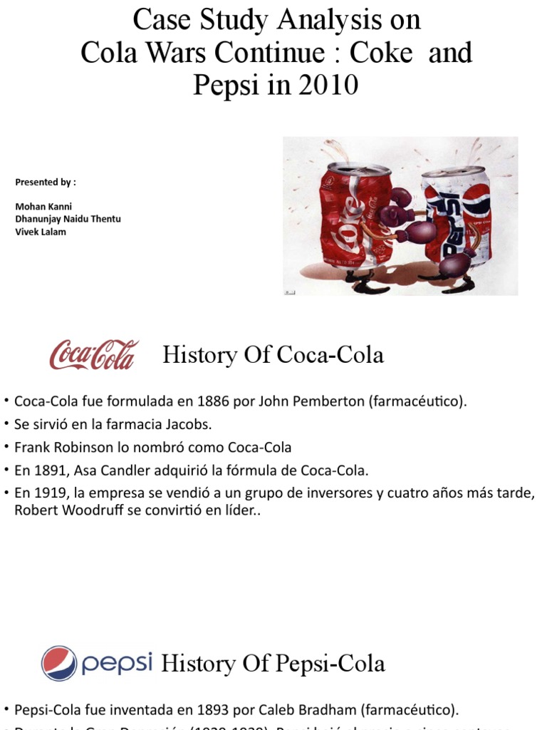 Cola Wars Coke Vs Pepsi Harvard Business School Case Study | Descargar ...