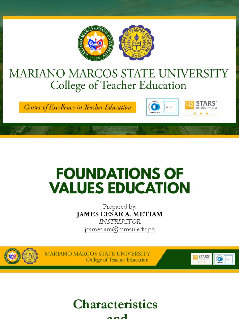Characteristics and Classifications of Values METIAM JAMES CESAR A | PDF | Objectivity ...