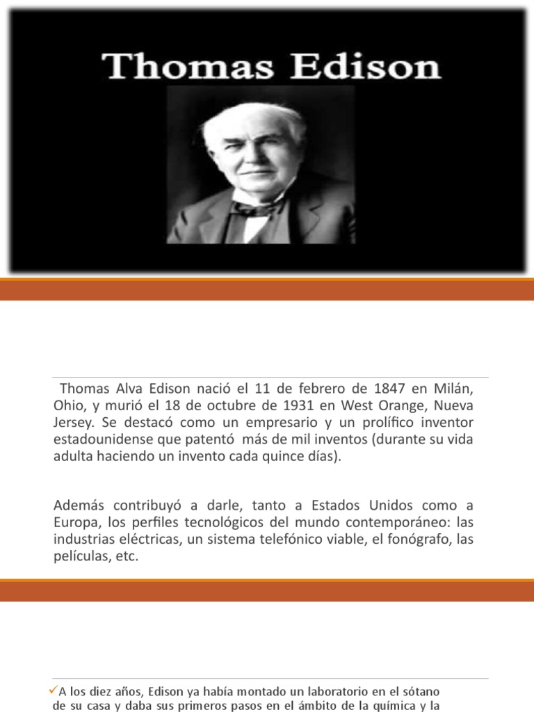 Thomas Alva Edison | PDF | Thomas Edison