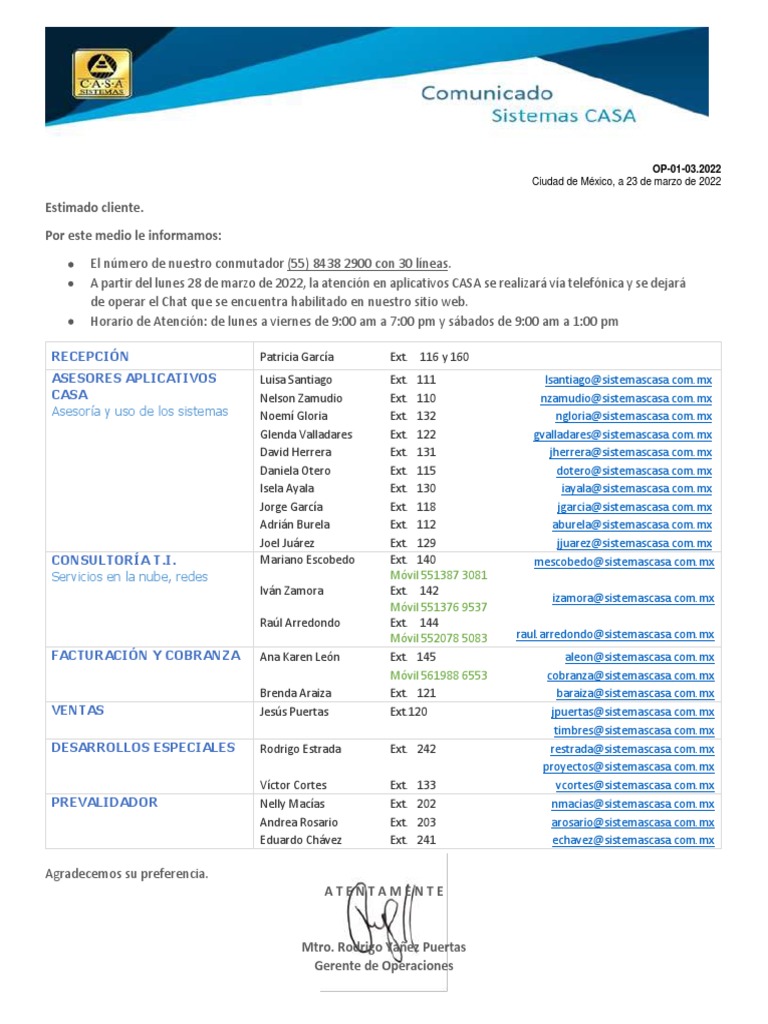 Directorio Sistemas Casa | PDF