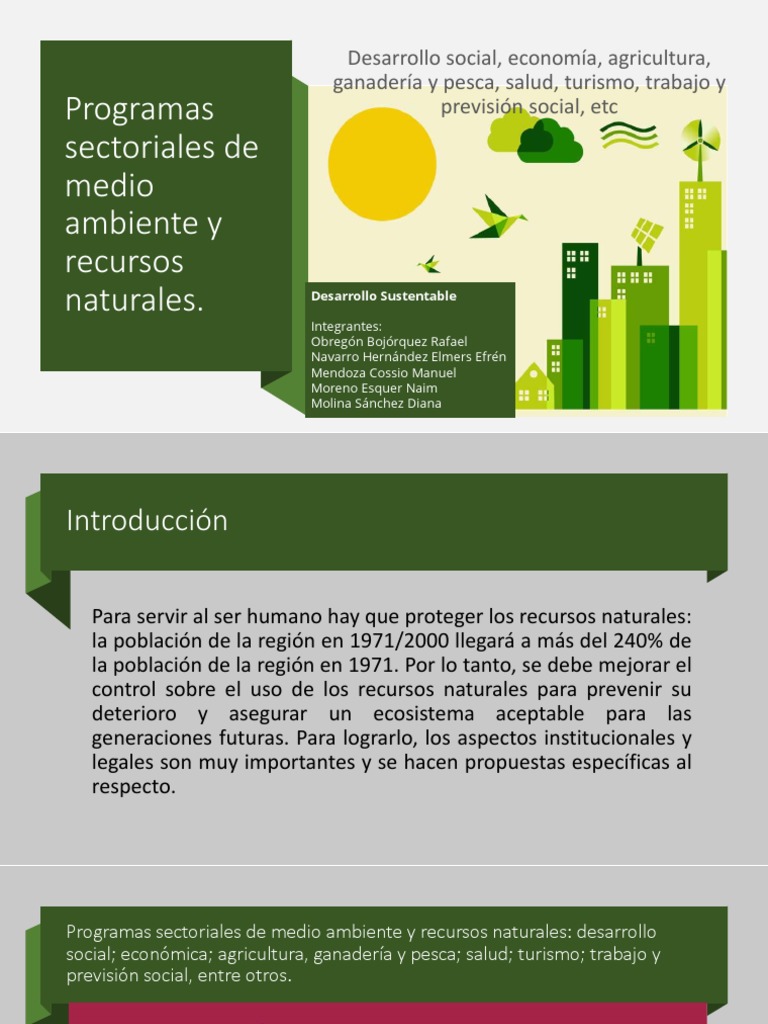 Programas Sectoriales de Medio Ambiente y Recursos Naturales EQ.3 | Descargar gratis PDF ...