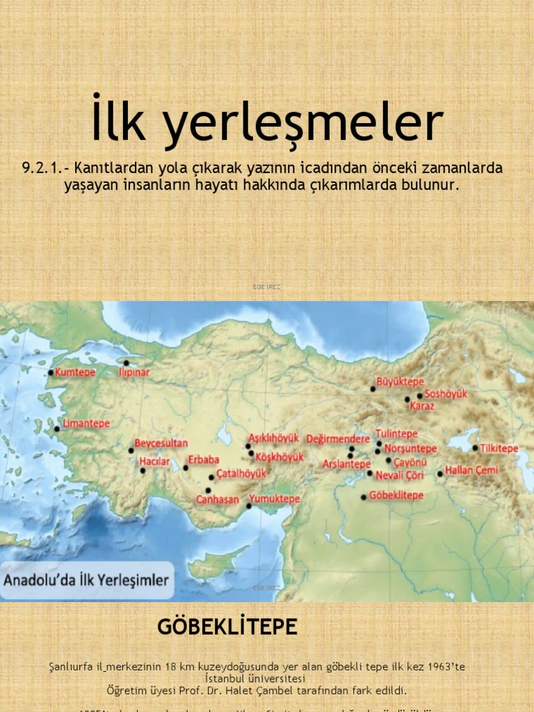 İlk Yerleşmeler Ege | PDF