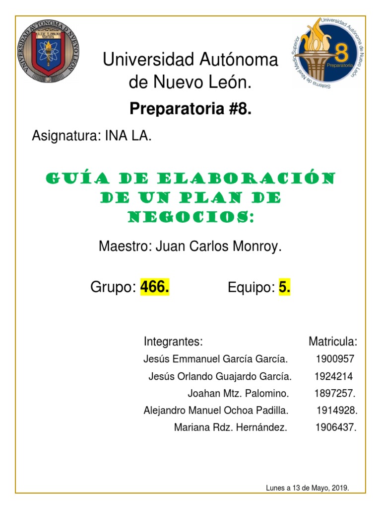 Plan de Negocios PIA | PDF | El plastico | Patentar