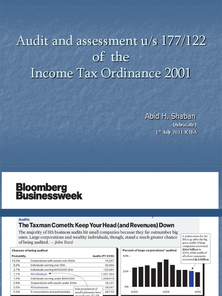 Income Tax Ordinance 2001 | PDF | Audit | Taxes