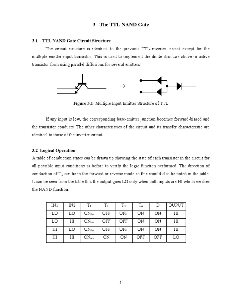 3 the Ttl Nand Gate Full | Electronic Circuits | Transistor