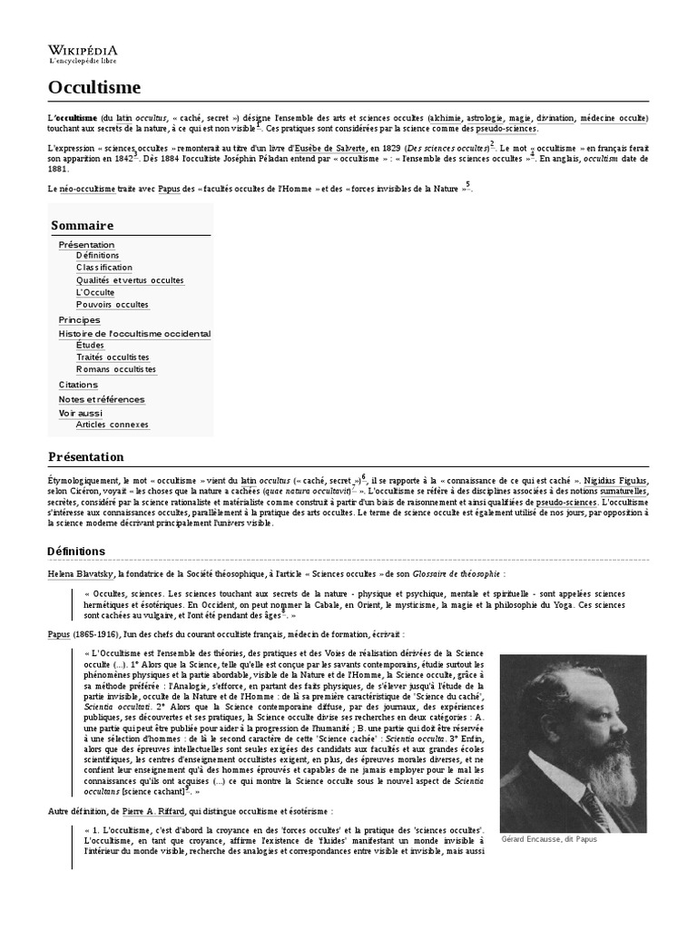 Définitions de l'occultisme et sciences | PDF | Occulte | Ésotérisme