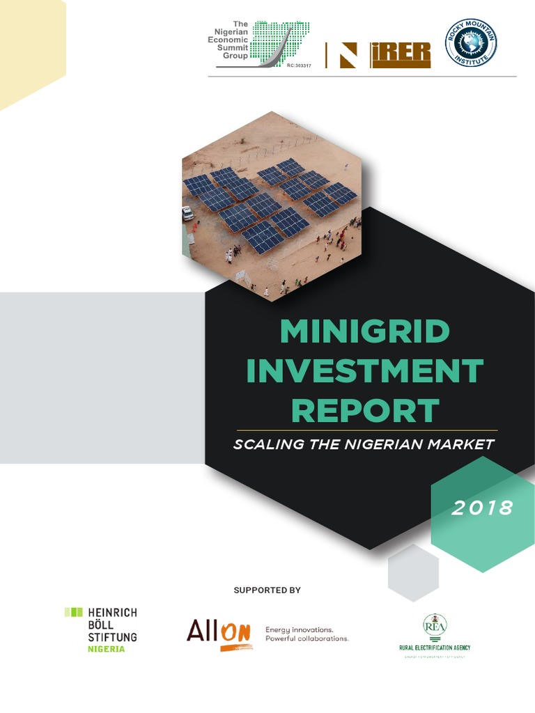 RMI Nigeria Minigrid Investment Report 2018 | PDF | Electrical Grid | Electrification