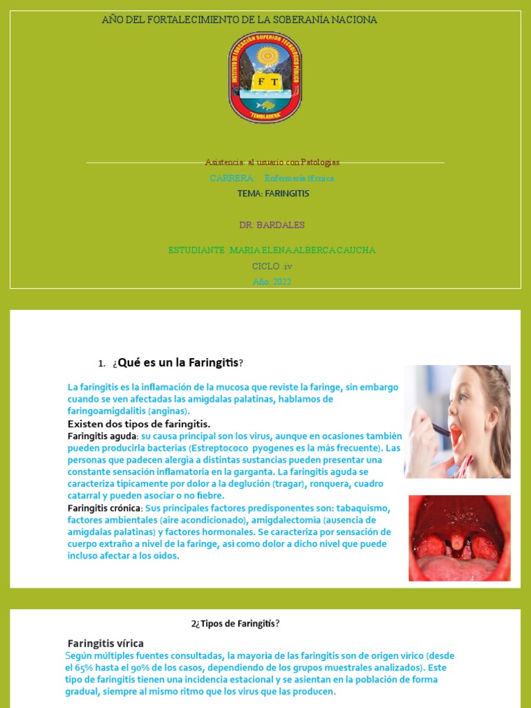 Actividad de La Farengitis | PDF | Infección | Inflamación