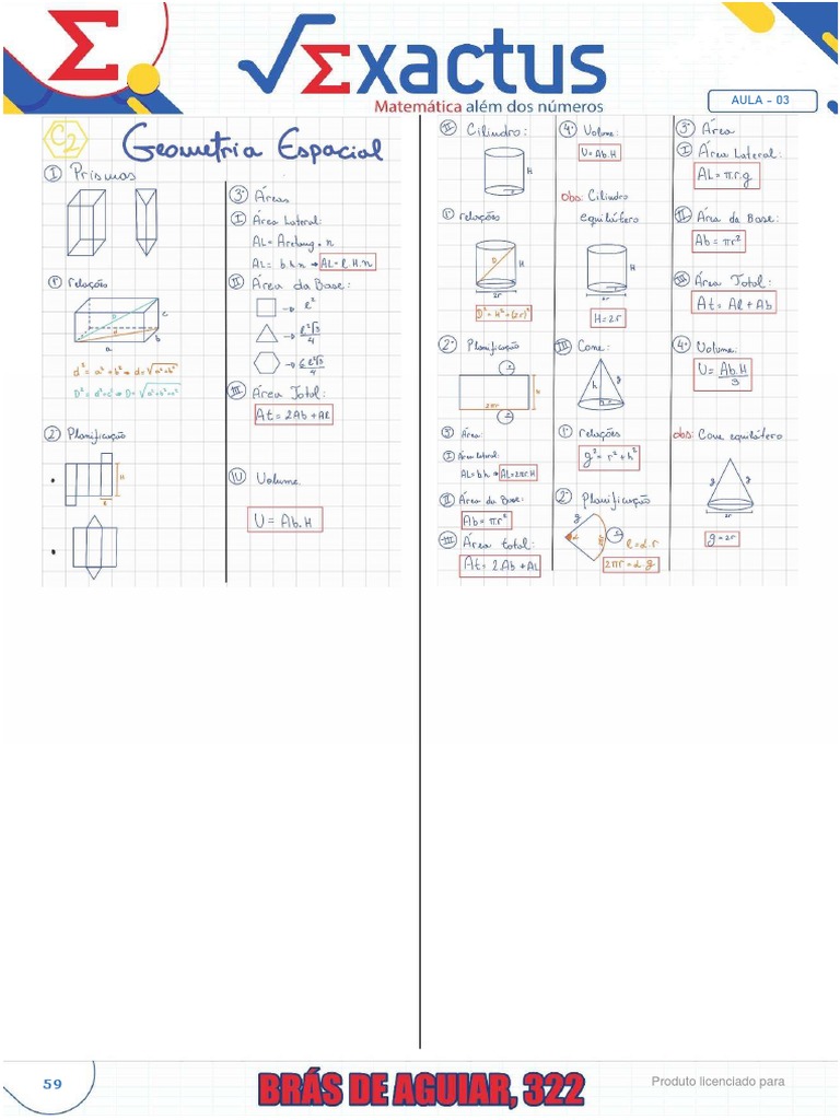 Geometria Espacial | PDF | Triângulo | Geometria do Plano Euclidiano