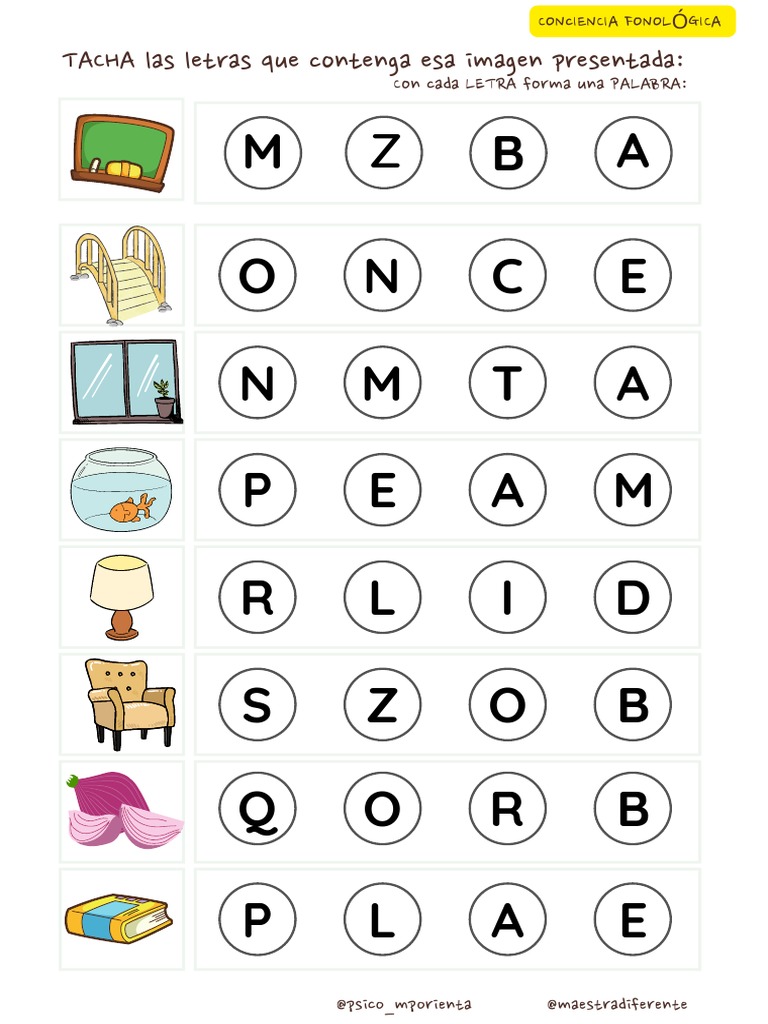 Bingo Conciencia Fonológica | PDF | Procesamiento de imágenes ...