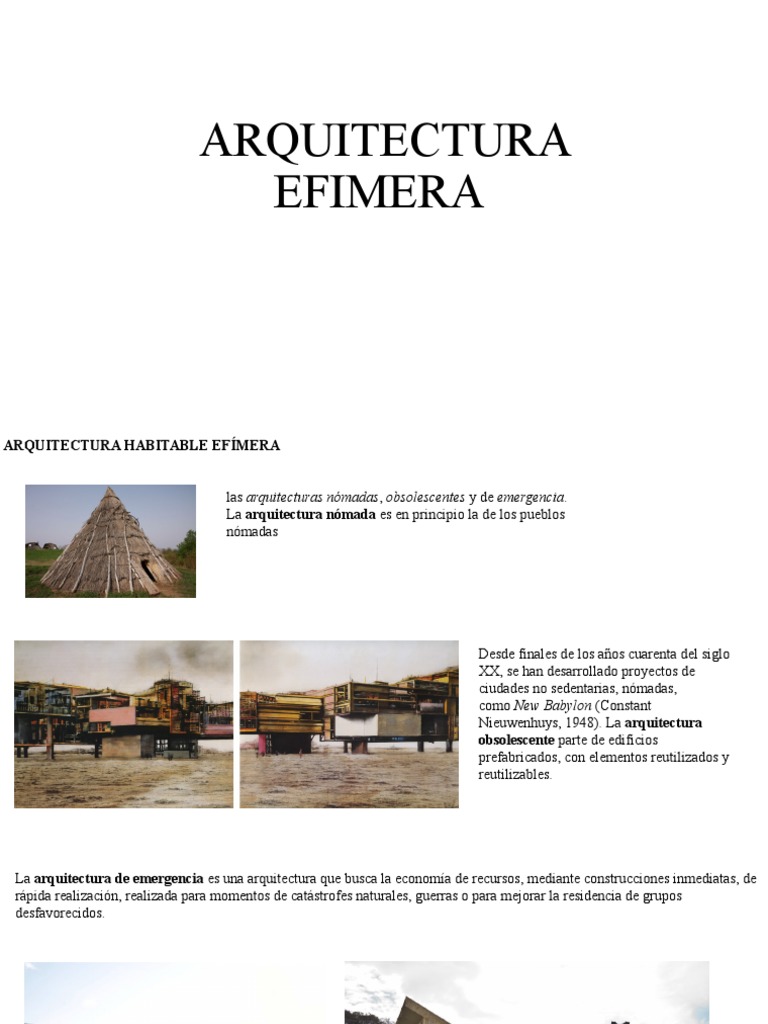 Arquitectura Efimera | PDF