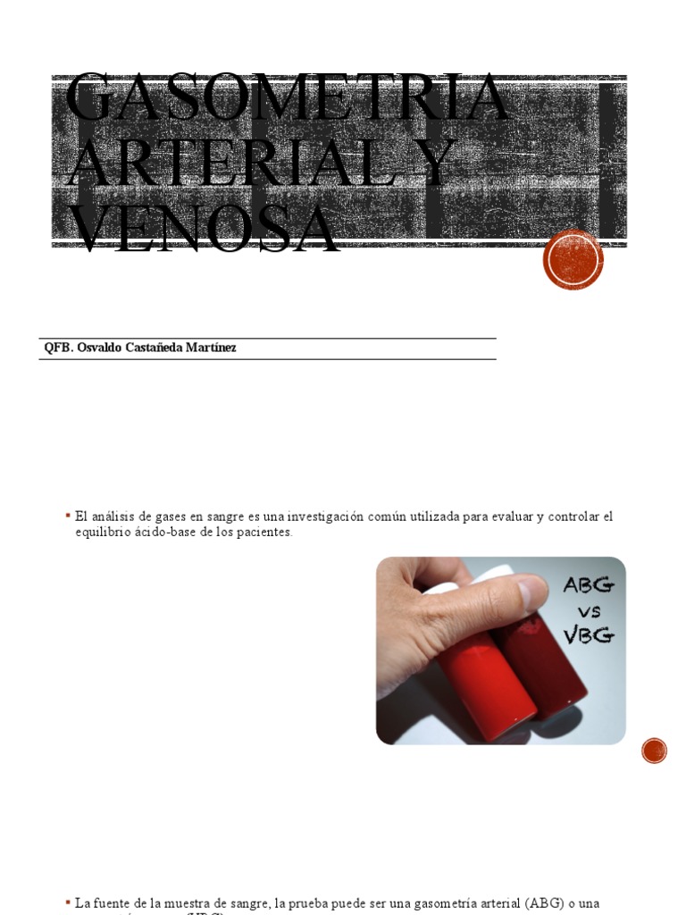 Gasometria Arterial y Venosa | PDF | Emergencias Médicas | Respiración