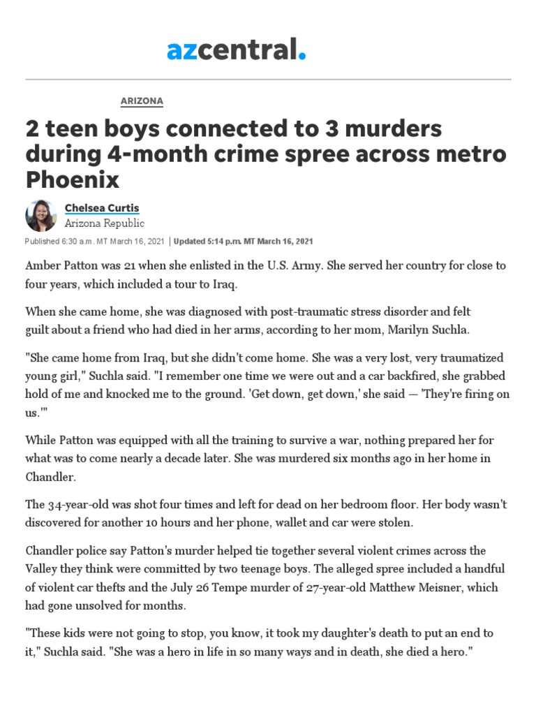Corbin Mcneil James Quintero Connected To 3 Murders Crime Spree | PDF