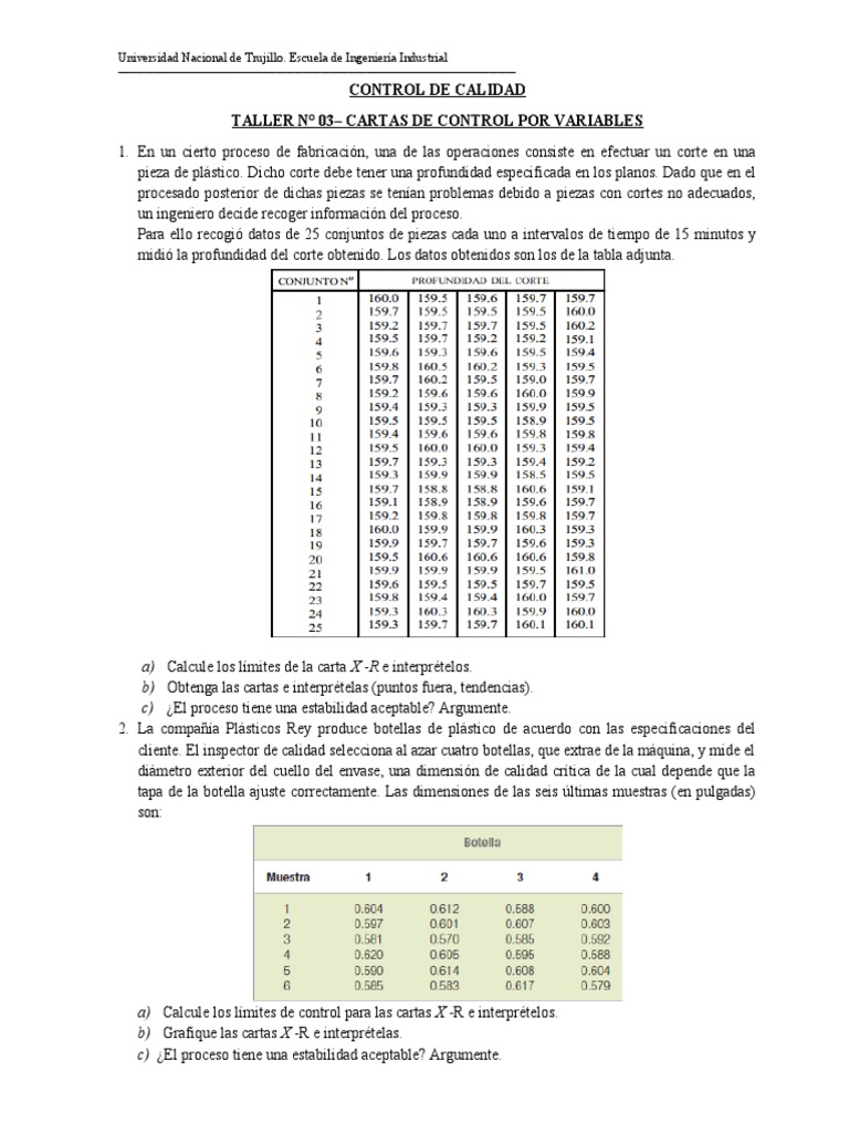 Taller 03 Control Calidad Pdf