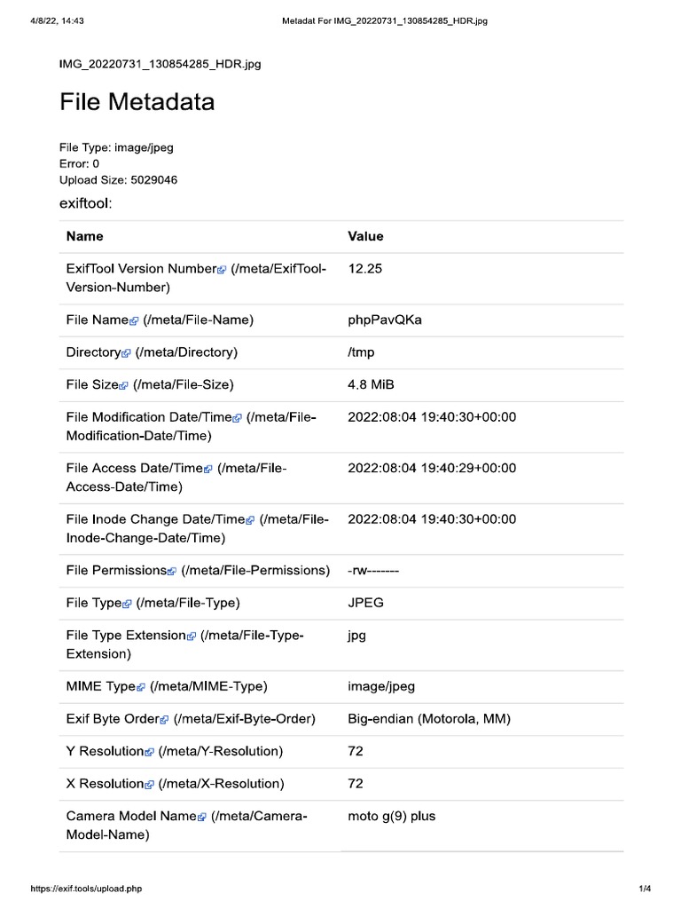 Exif Tool Pdf 