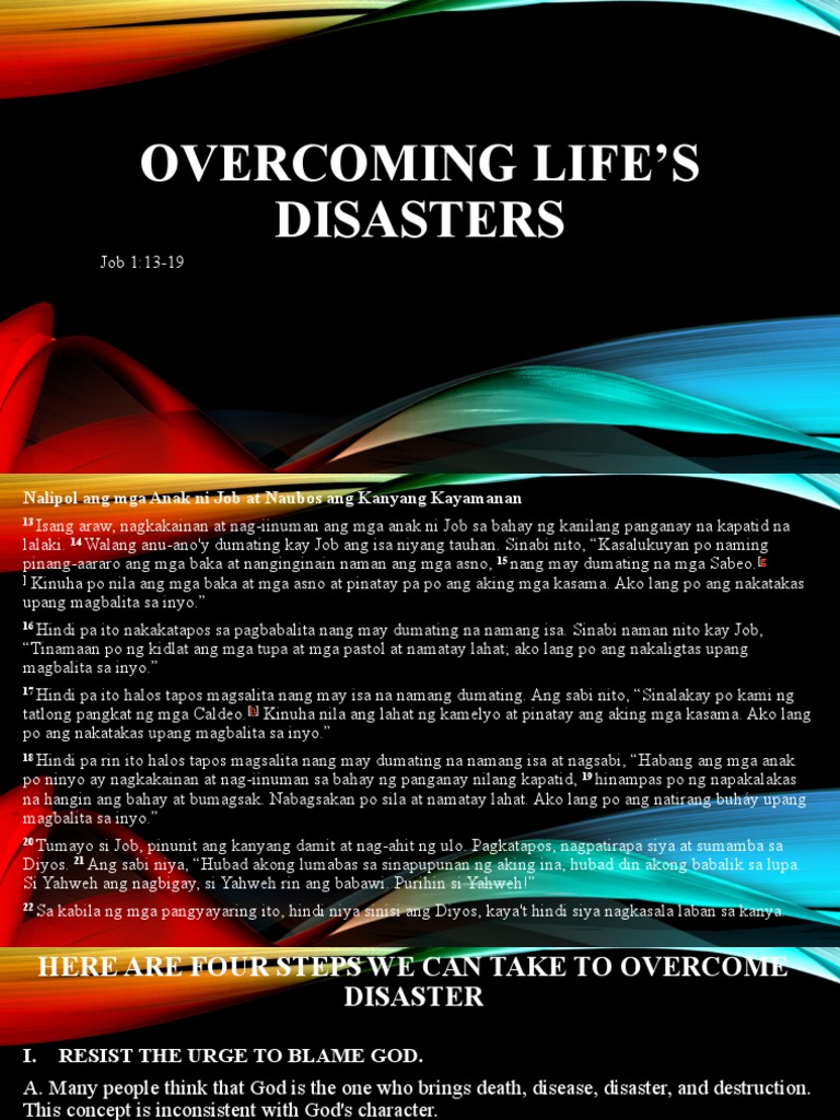 Overcoming Lifes Disasters | PDF