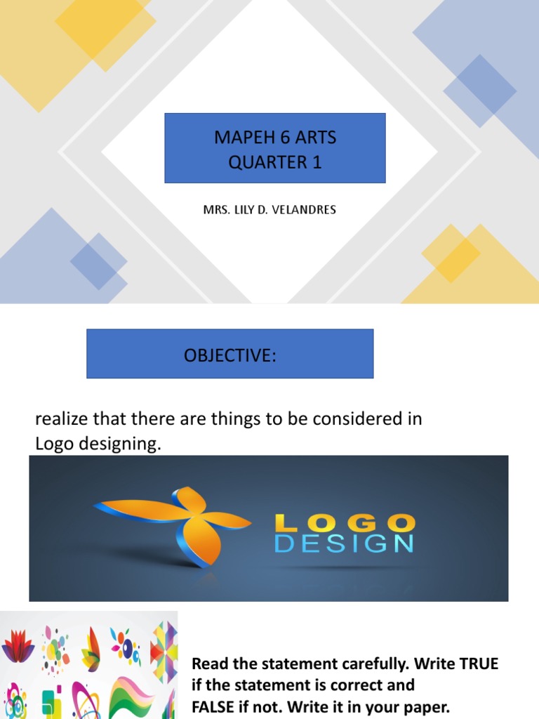 Logo Design Essentials for MAPEH 6 Arts | PDF