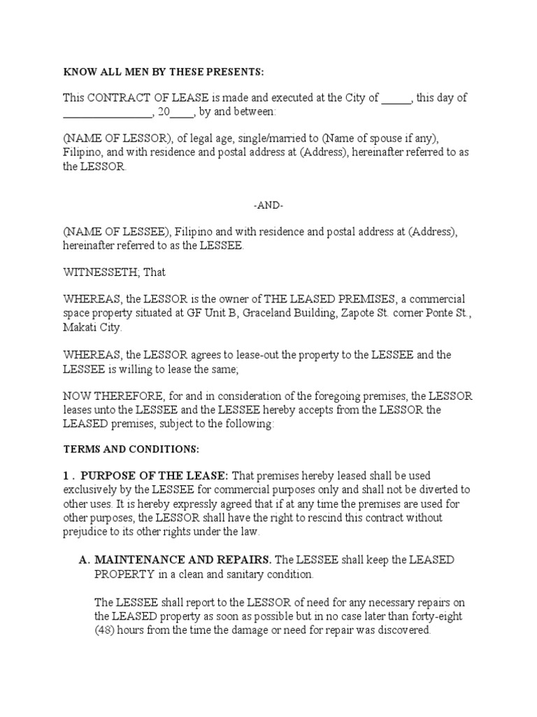 Know All Men by These Presents | PDF | Lease | Common Law