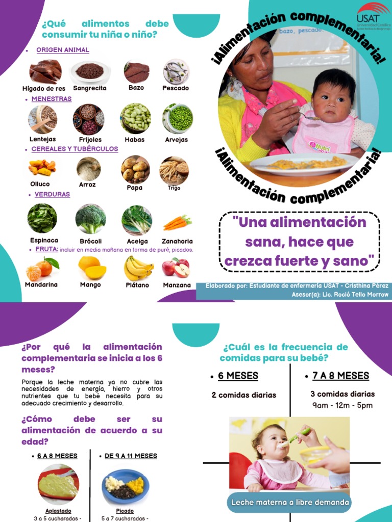 Infografia Alimentacion Complementaria | PDF | Industria de alimentos | Alimentos