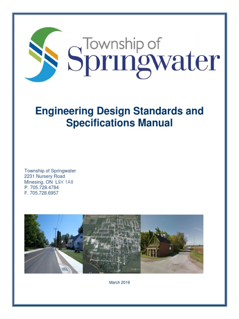 Township of Springwater Engineering Standards March 2019 | PDF | Storm ...