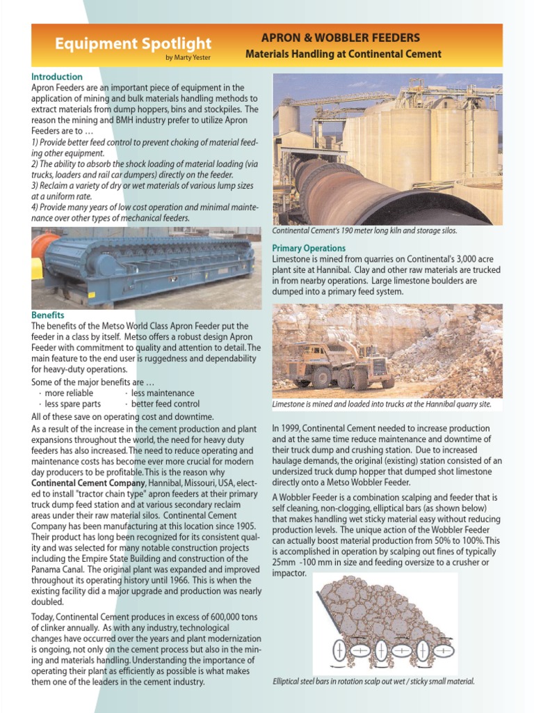 Apron Feeder - Cement | PDF | Cement | Manufactured Goods