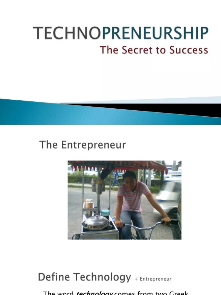 Technopreneurship | PDF | Entrepreneurship | Social Entrepreneurship