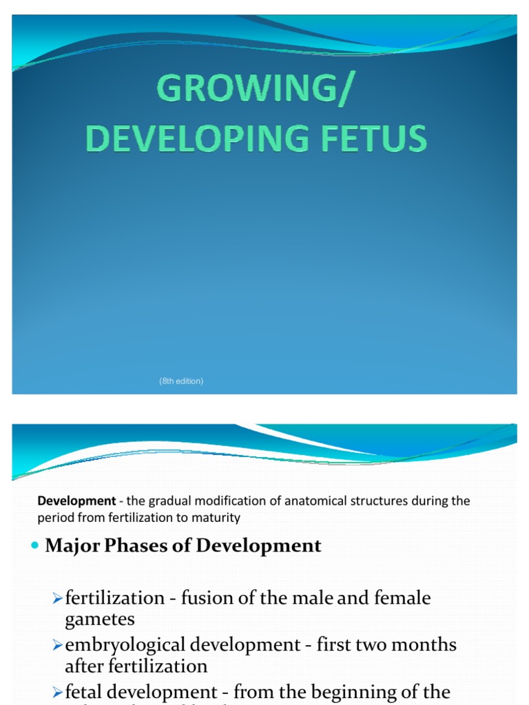 Growing Fetus | PDF | Prenatal Development | Fertilisation
