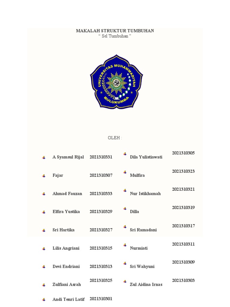 Makalah Sel Tumbuhan | PDF