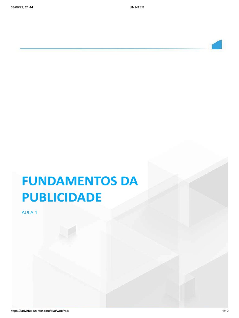 AULA 1 Fundamentos Da Publicidade | PDF