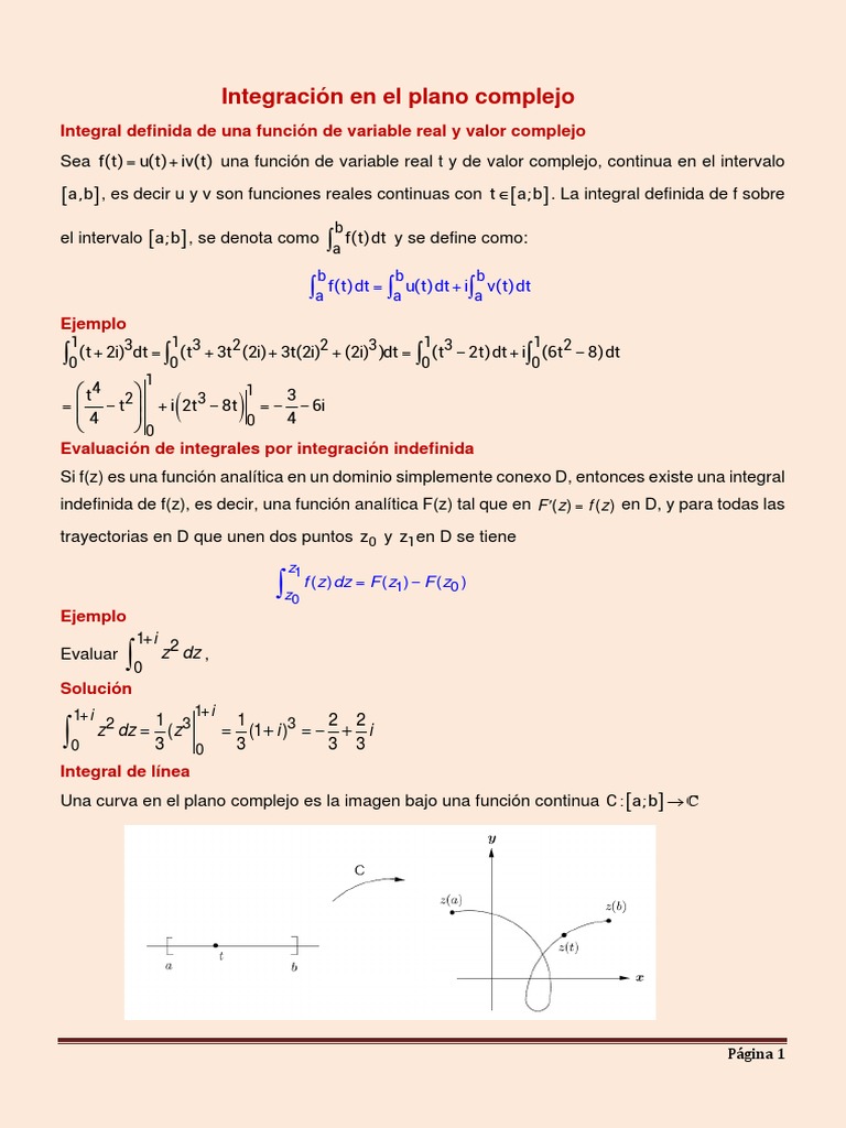 Integtracion Compleja-01 | PDF | Integral | Curva