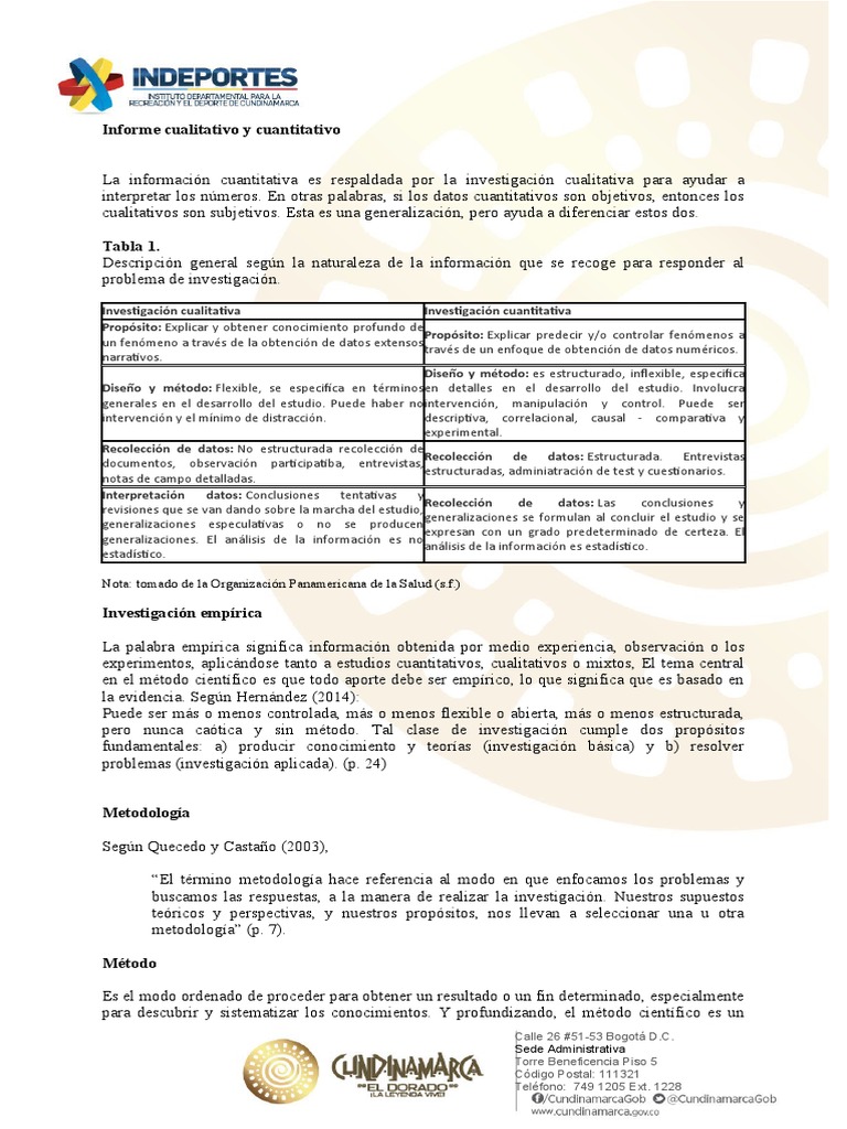 Informe Cuantitativo y Cualitativo | PDF | Método científico ... Informe Cuantitativo y Cualitativo | PDF | Método científico ...
