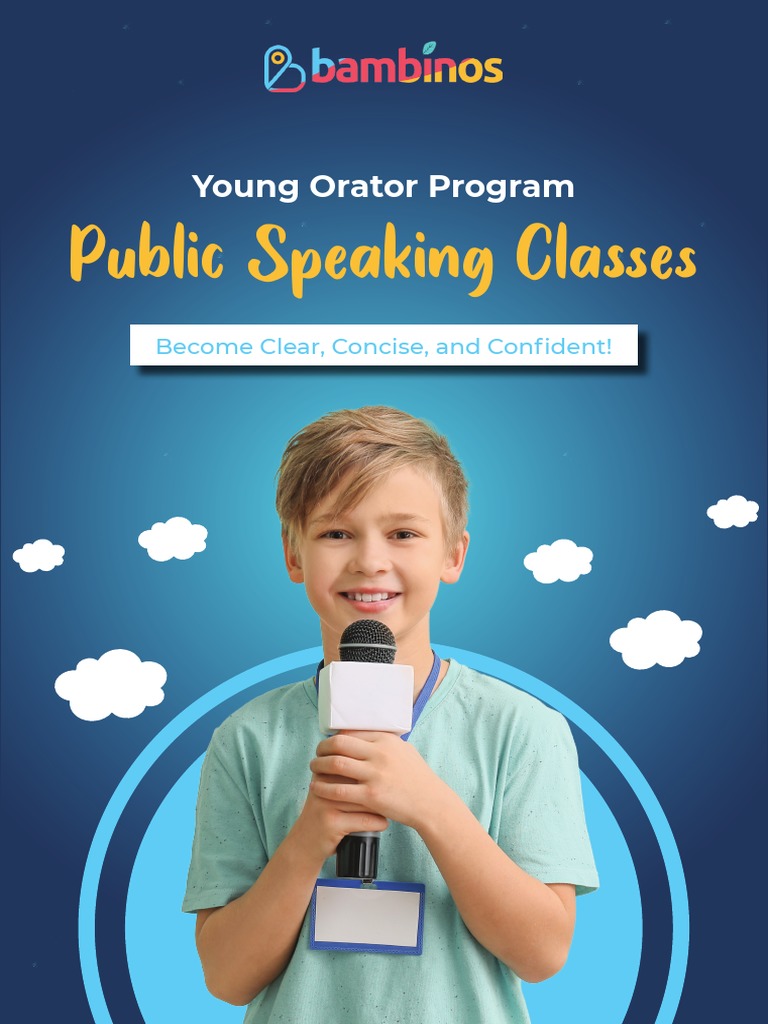 Public Speaking Classes Children Brochure | PDF | Public Speaking | Speech