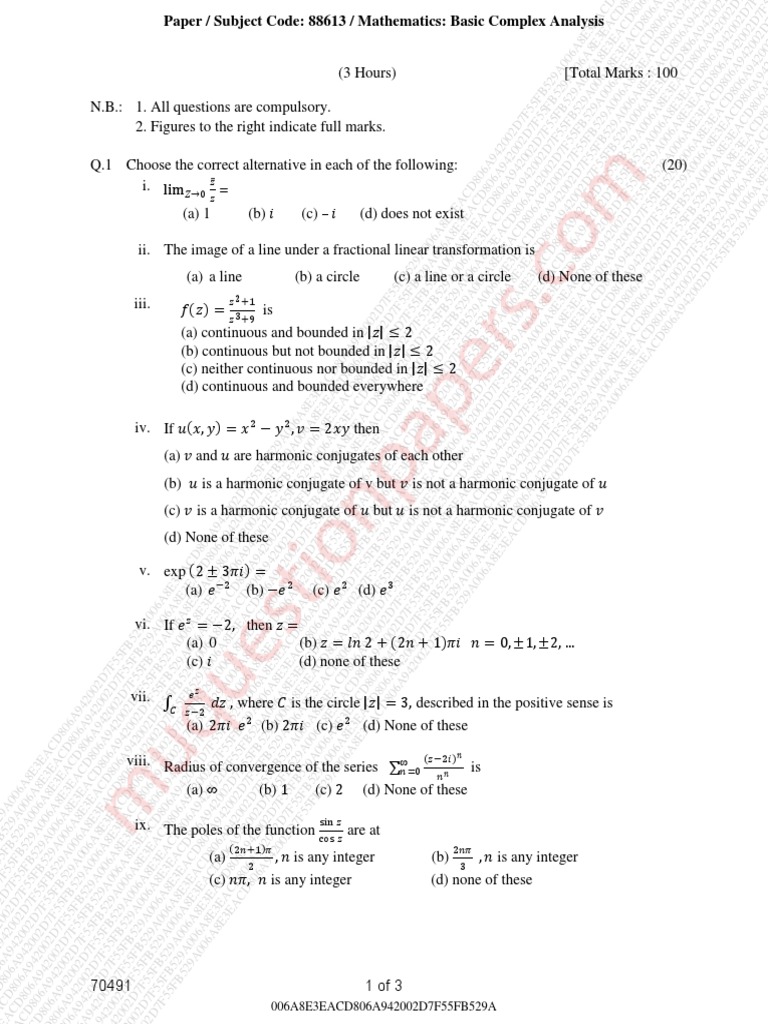 Tybsc-Maths Sem6 Bca Apr19 | PDF