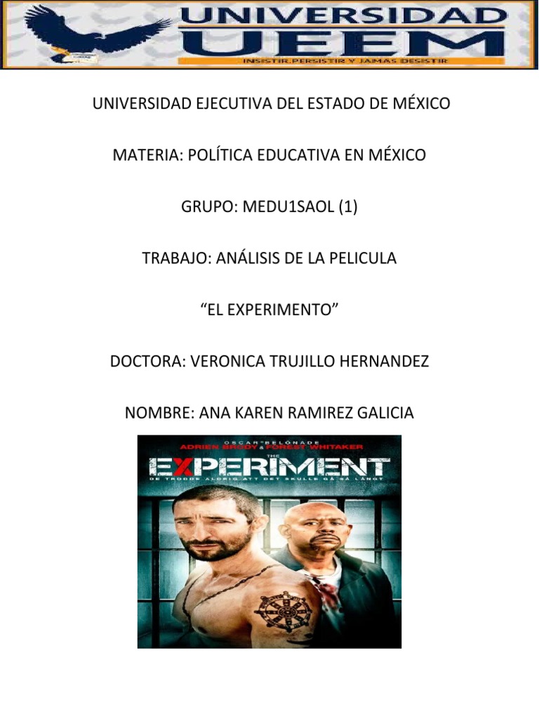 Análisis de La Peliculoa El Experimento | PDF | Comportamiento | Experimentar