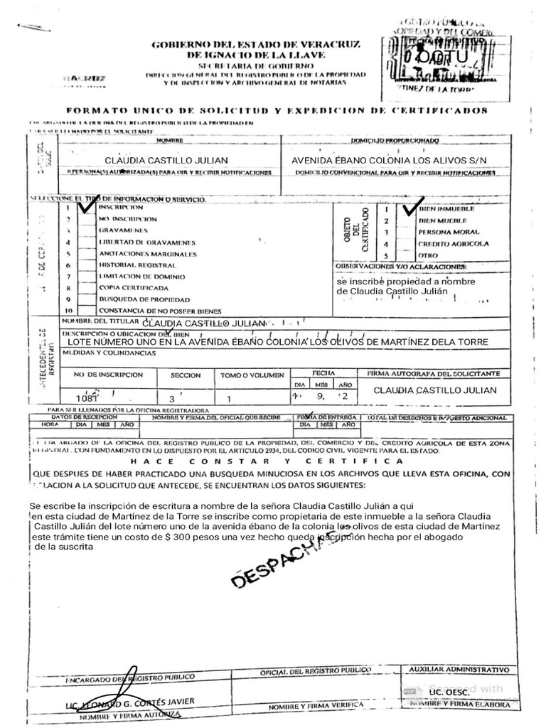 Copia Certificada | PDF