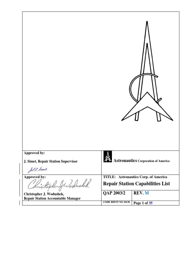 FAA Capabilities List QAP 2003 2 Rev M Jan 6 2020 | PDF | Aerospace ...