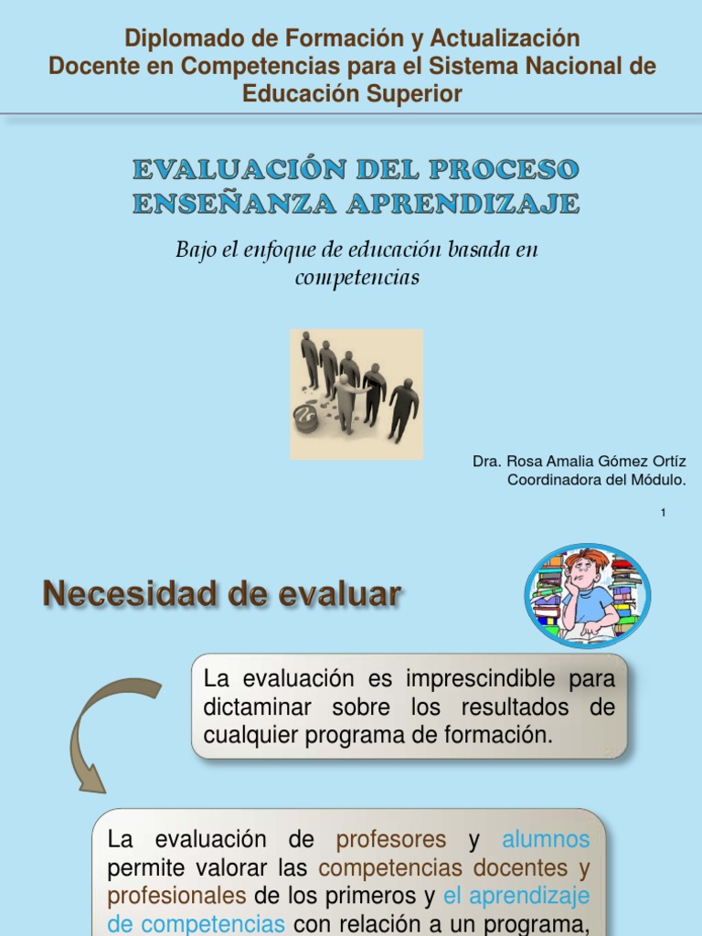 Evaluacion Del Proceso de Ensenanza de Aprendizaje | PDF | Evaluación | Aprendizaje