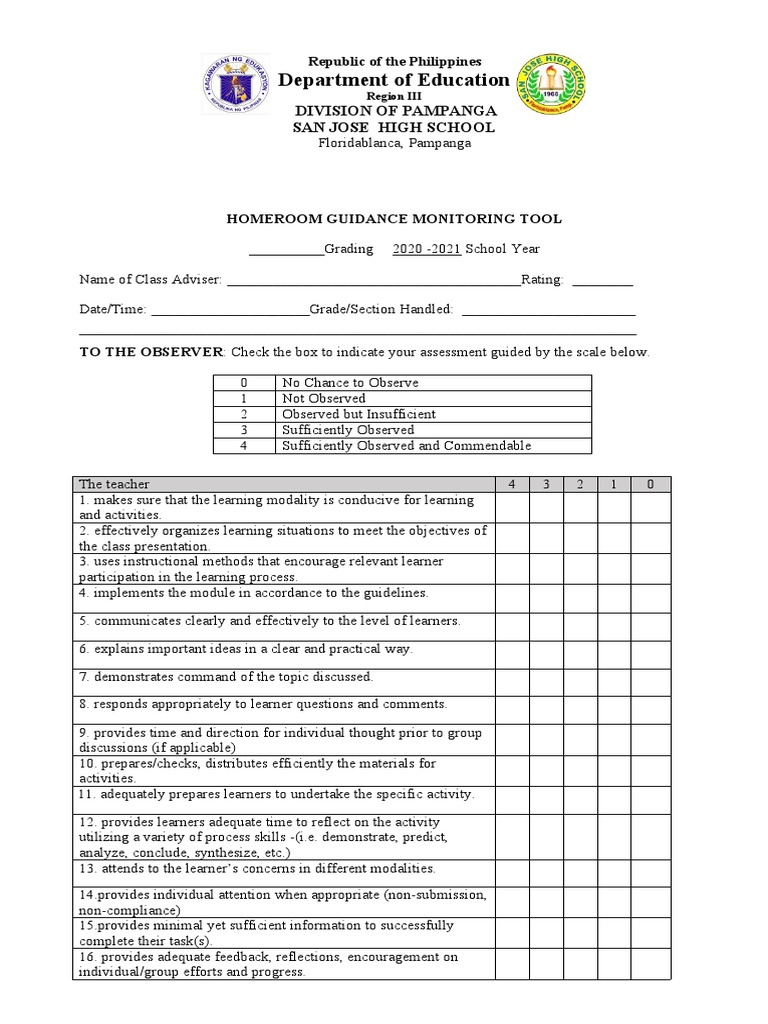 HGP Evaluation For TEACHERS | PDF | Learning | Educational Assessment
