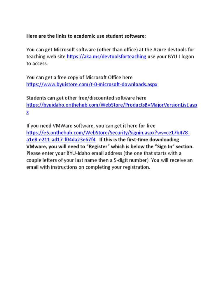 C It Software Access Instructions | PDF