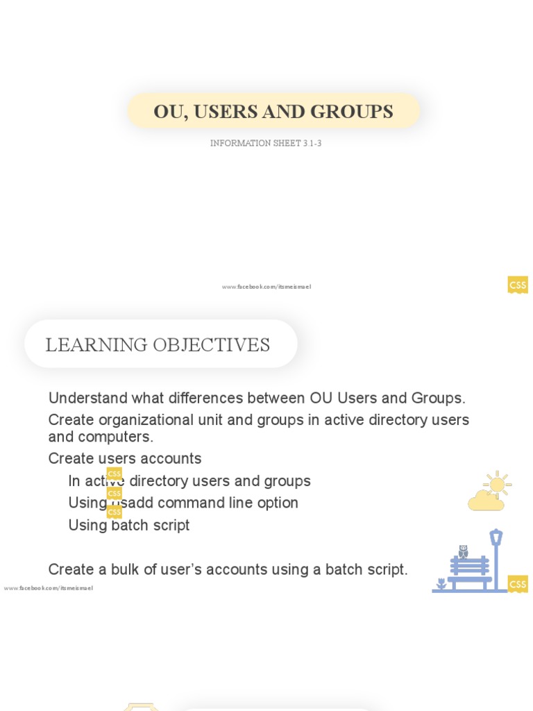 3.1.3 Ou, Users and Group | Download Free PDF | Active Directory | User (Computing)