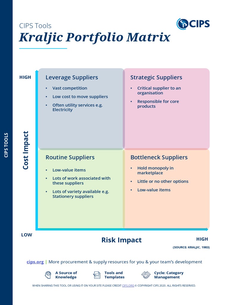Kraljic Matrix Tool | PDF